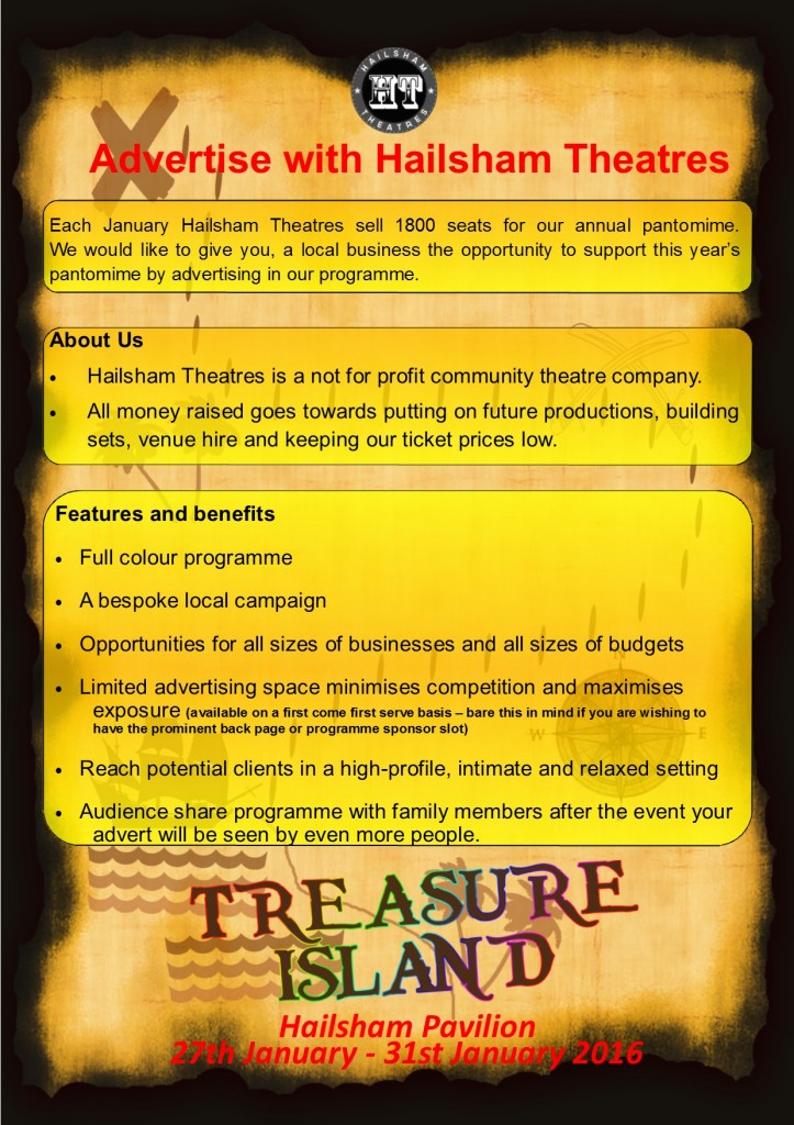 Panto Programme Advertising - Hailsham Theatres
